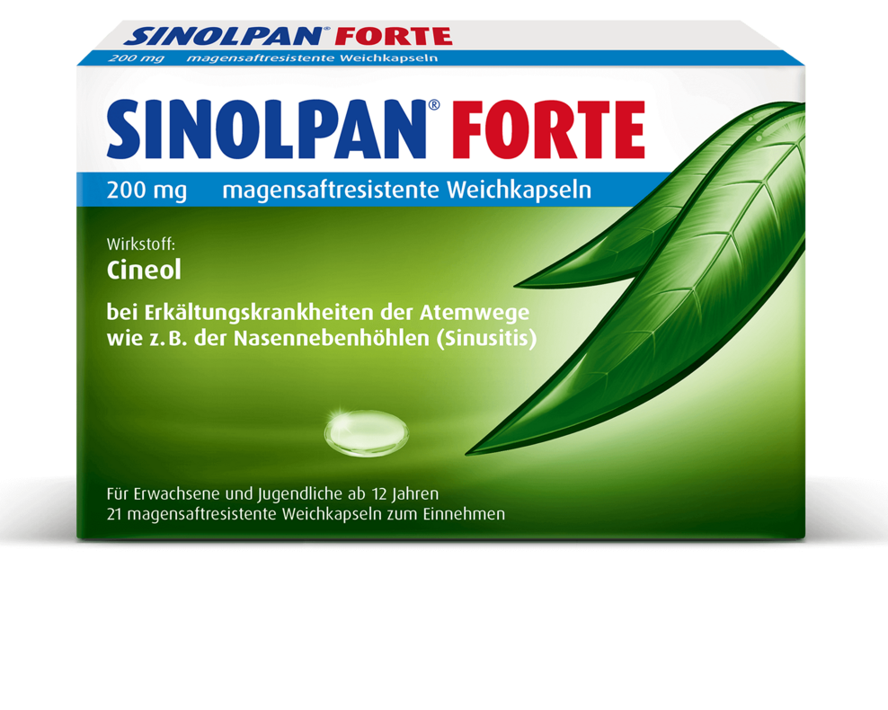 Bekämpft die Symptome einer Sinusitis mit Cineol | Sinolpan®